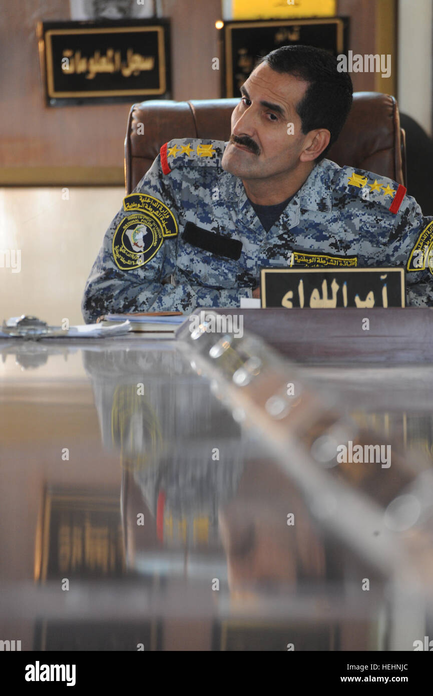 Iraqi national police Col. Bashir of 8th Brigade (Falcon Brigade), 2nd ...