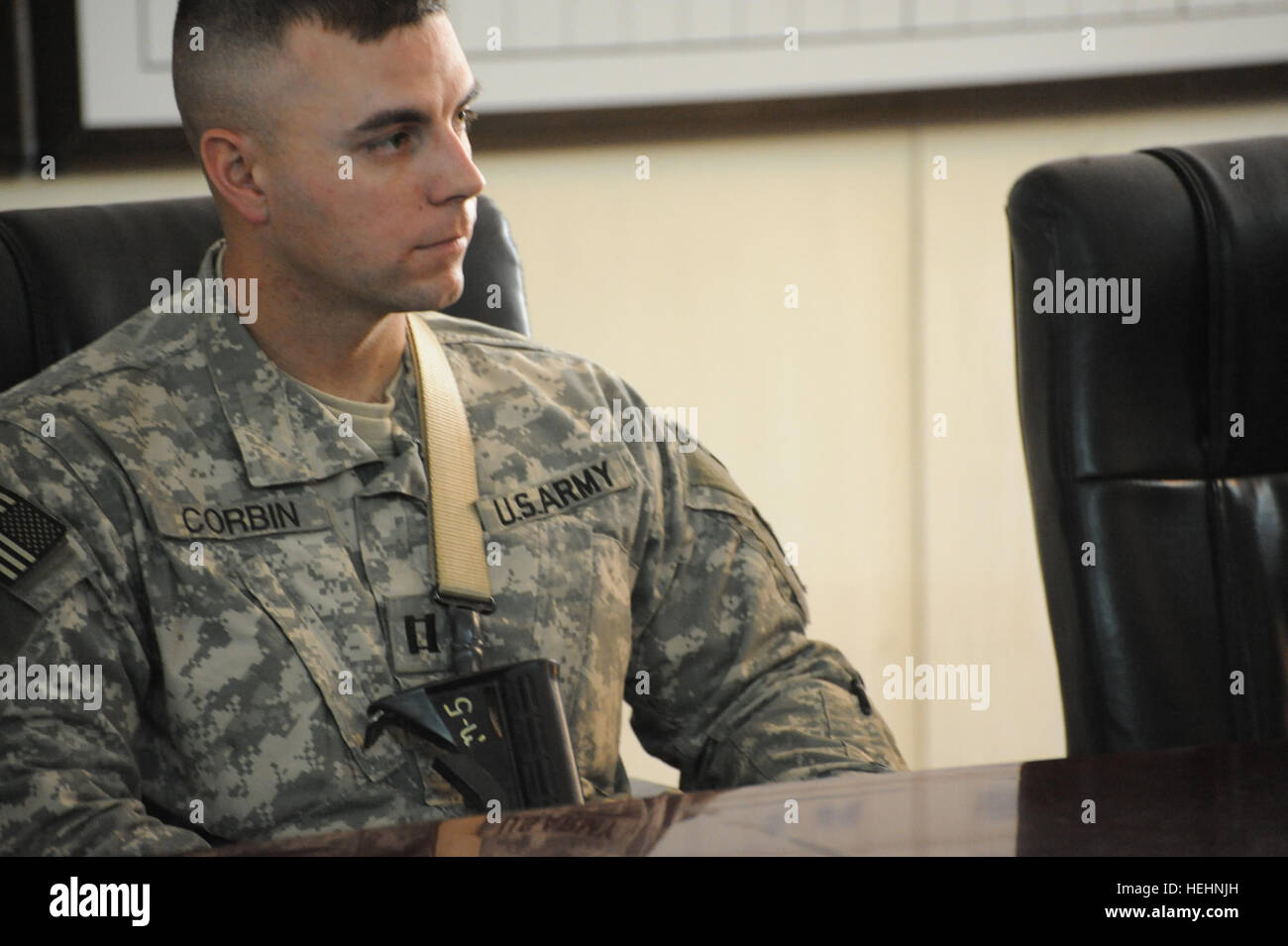 U.S. Army Capt. Jeremiah Corbin from Cleveland. Ohio, commander of F ...