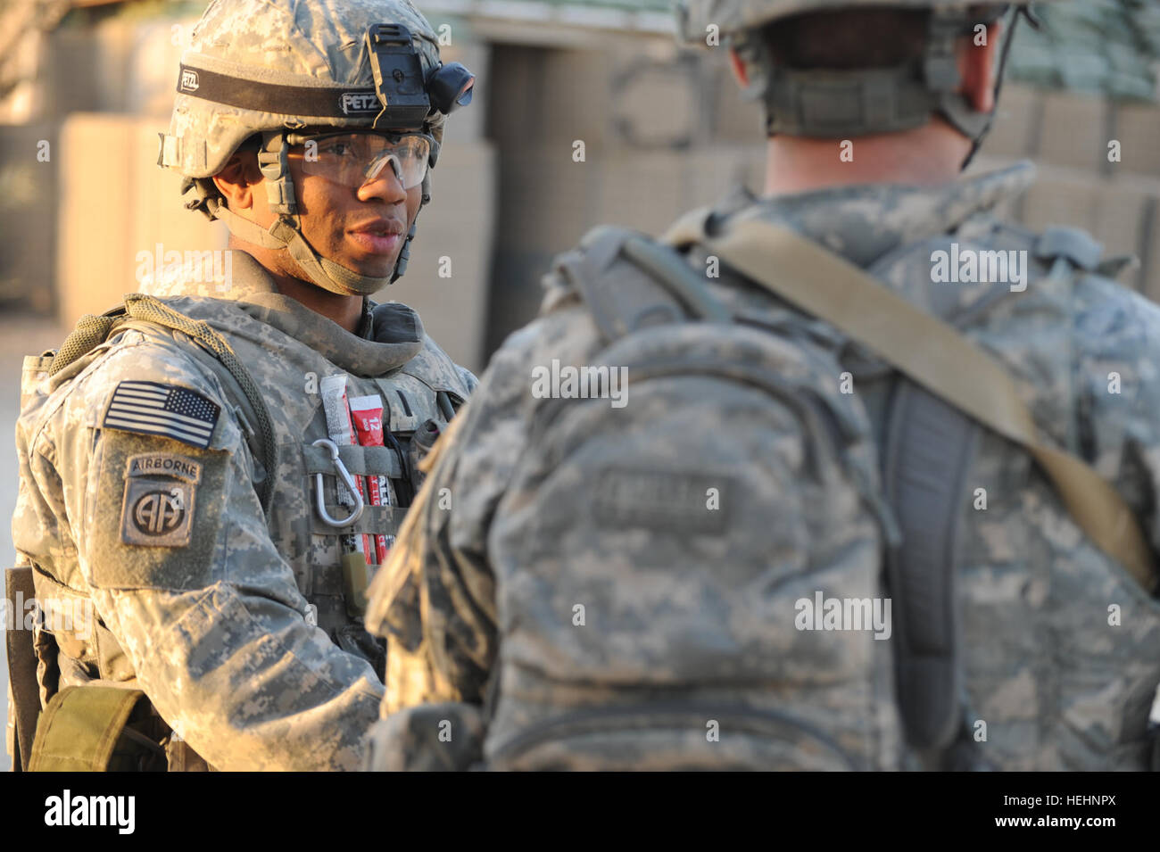U.S. Army 1st Lt. Patrick Bell (left) from Beaufort, S.C., Executive ...