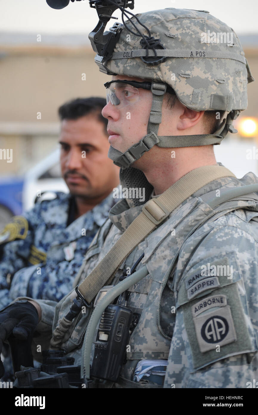 U.S. Army 1st Lt. Logan Cole of 2nd Battalion, 505th Parachute Infantry ...