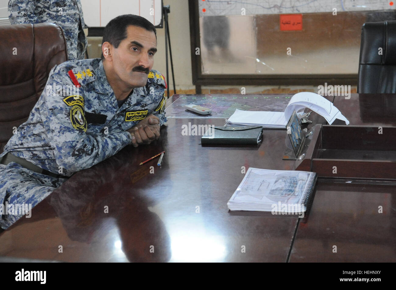 Iraqi national police Col. Bashir of 8th Brigade (Falcon Brigade), 2nd ...