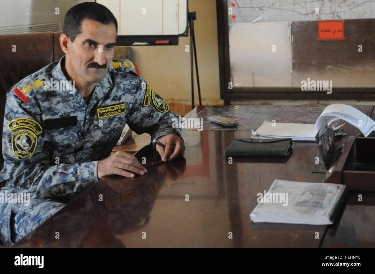 Iraqi national police Col. Bashir of 8th Brigade (Falcon Brigade), 2nd ...