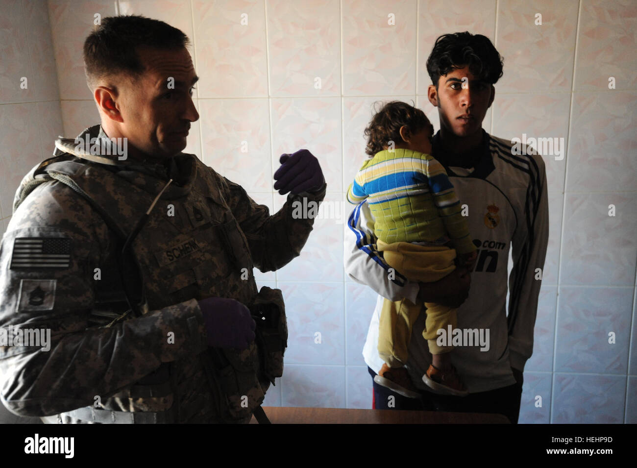 U.S. Army Medic, Sgt. 1st Class Mark Schenk from Fort Wayne, Ind., of ...