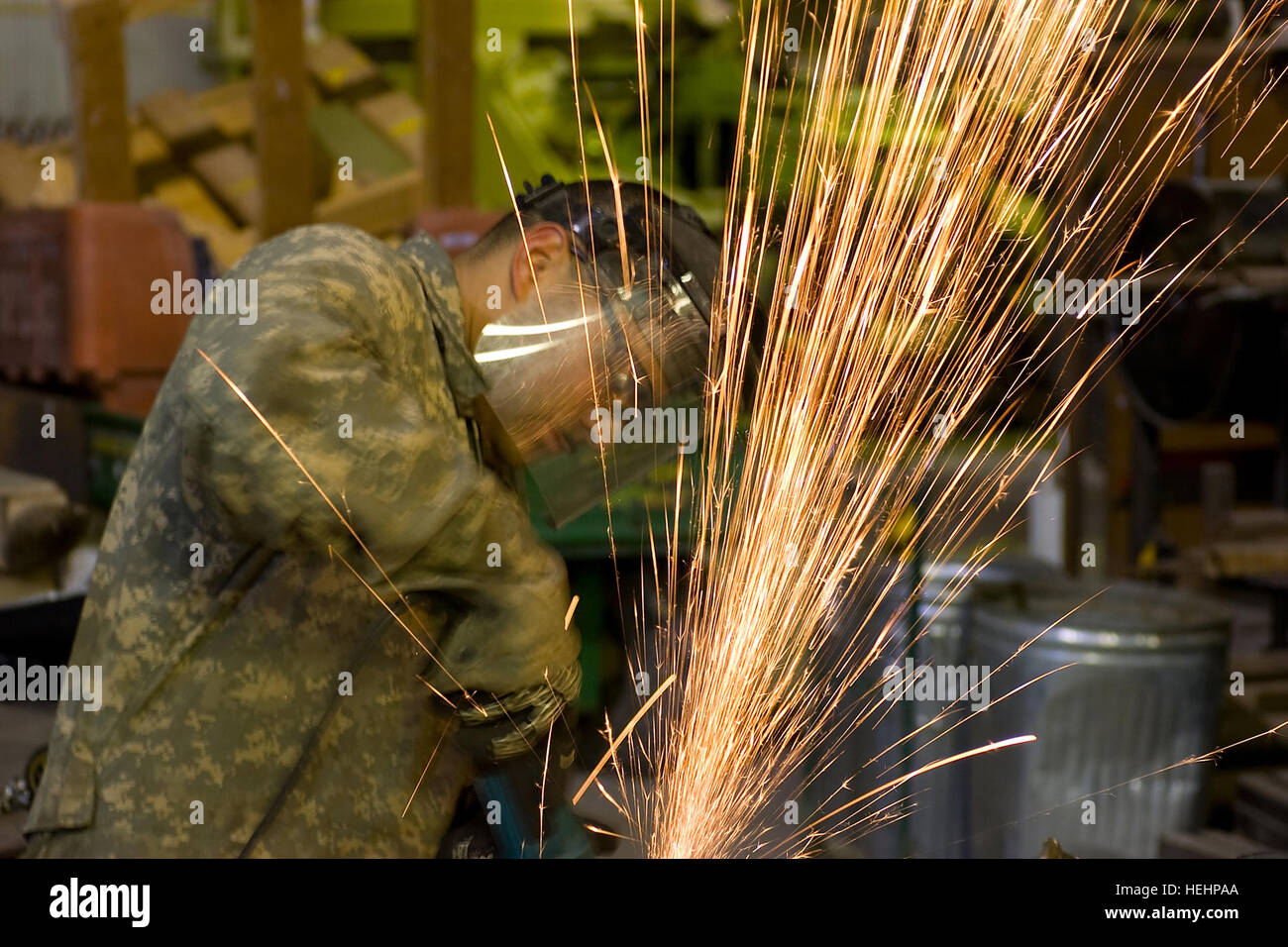 U.S. Army Spc. Brian Kilough, a metal worker, and native of Temple ...