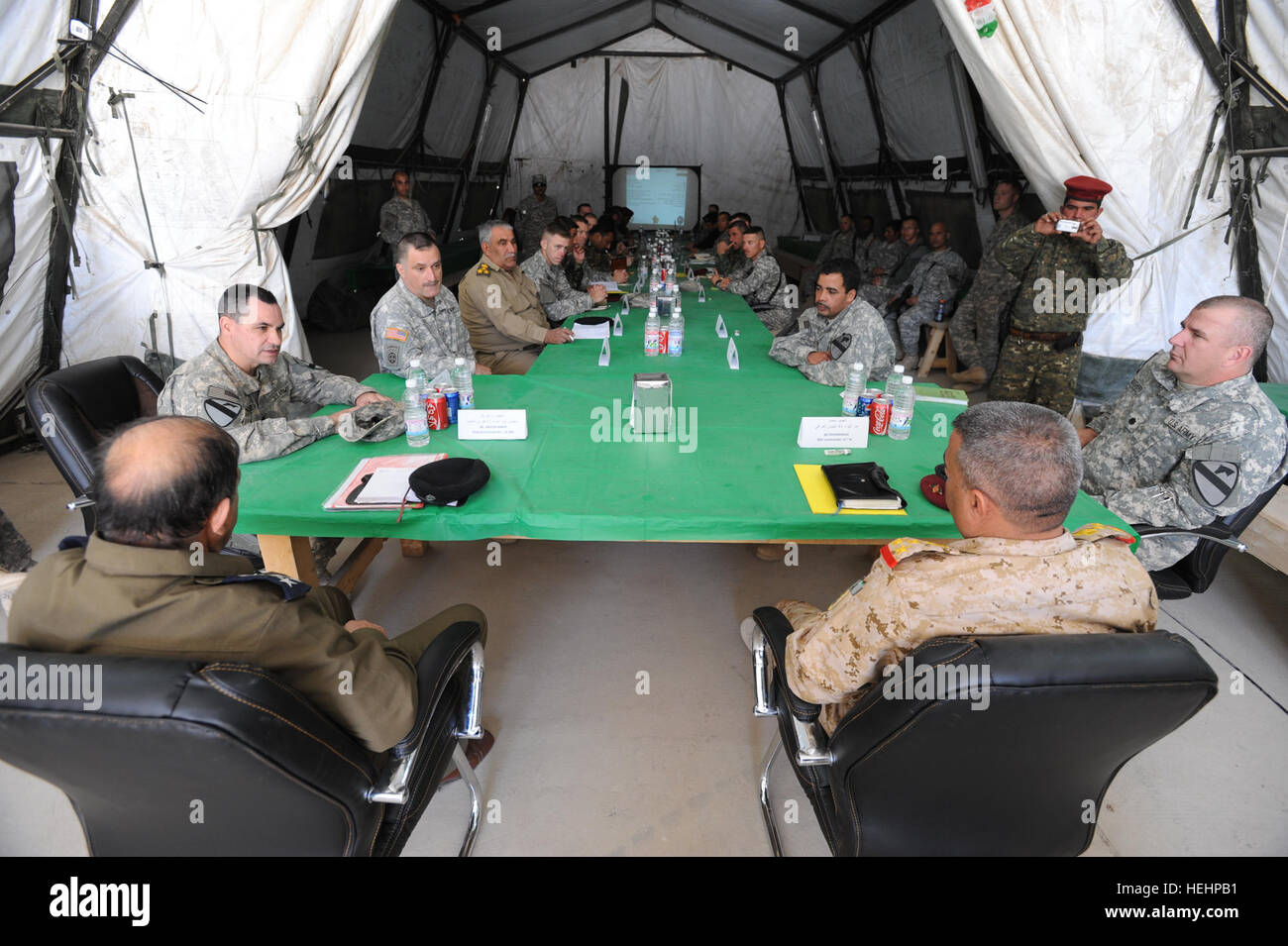 Iraqi security forces from Maysan province meet at Forward Operating ...