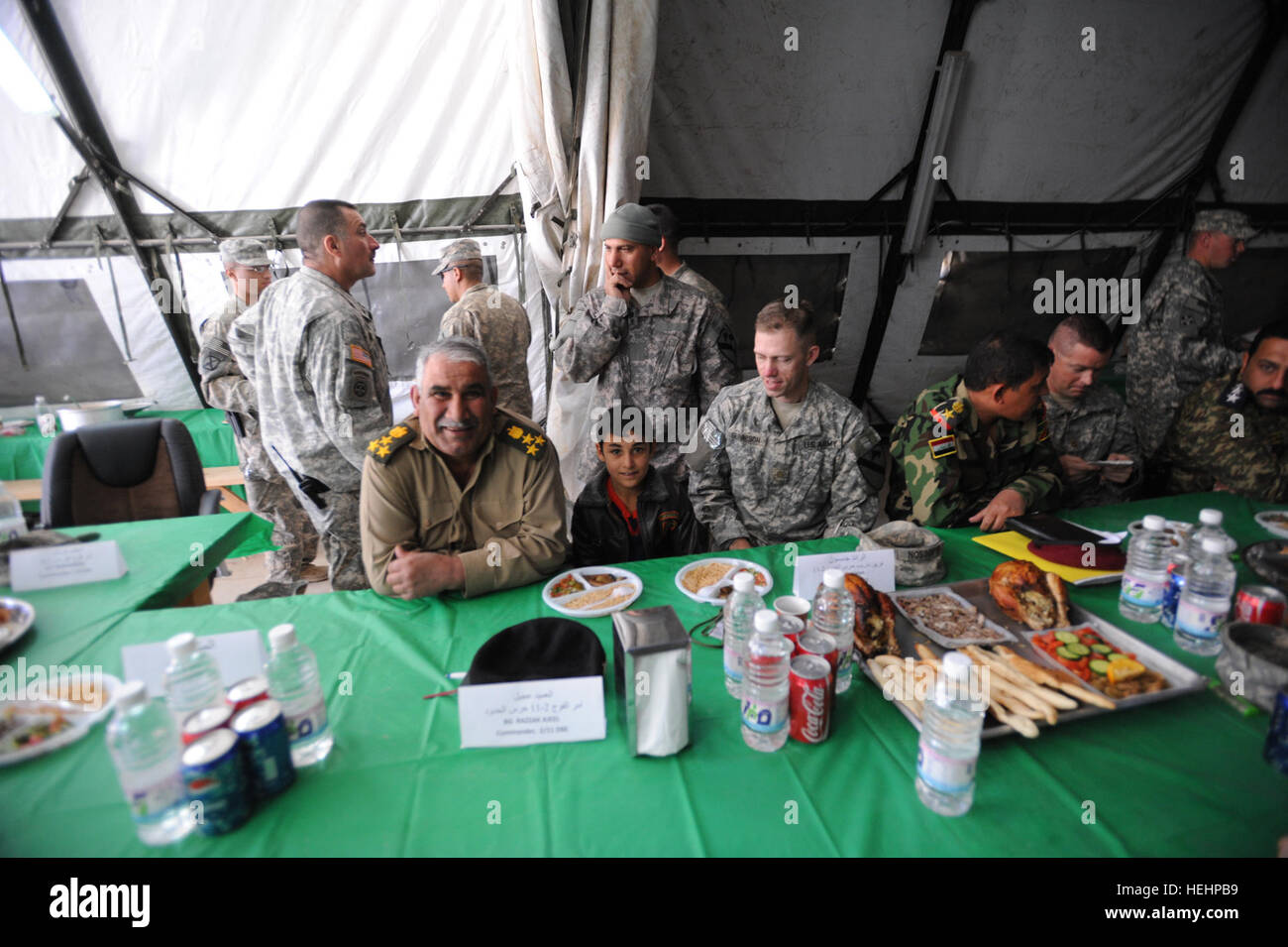 Representatives of Iraqi security forces from Maysan province meet at ...