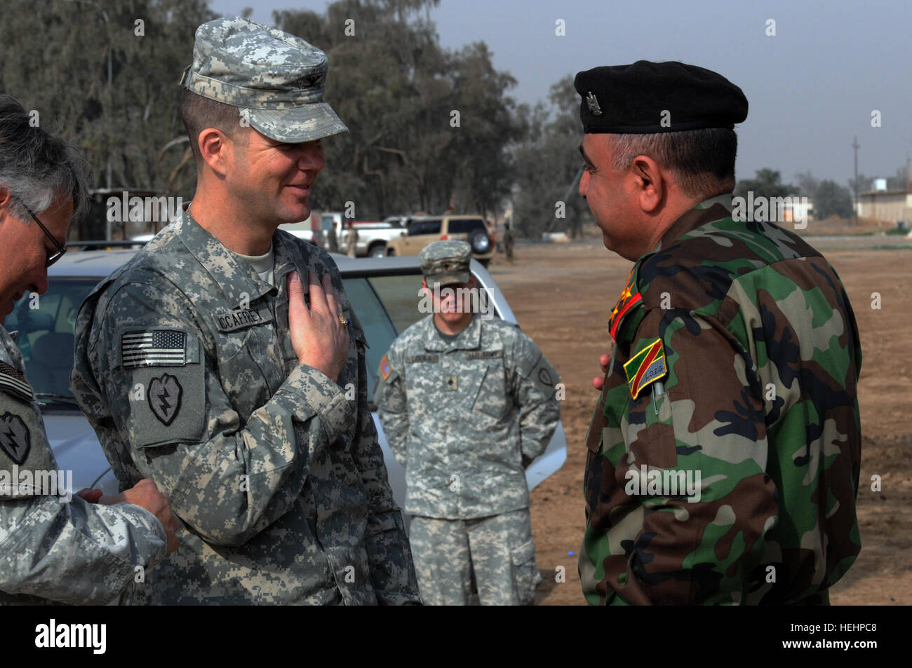 Staff Brigade General Quais of Iraqi Army's 53rd Brigade, 14th Division ...
