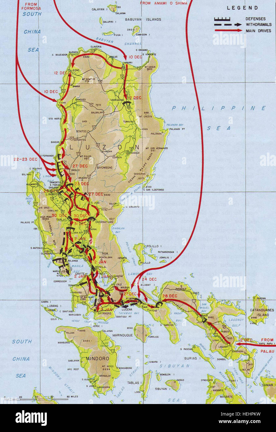 Japanese Operations on Luzon Dec 1941 Stock Photo - Alamy