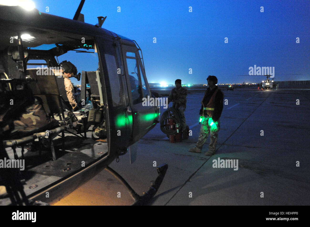 Under moonlight ground and flight crews of 2nd Squadron, Iraqi Air ...