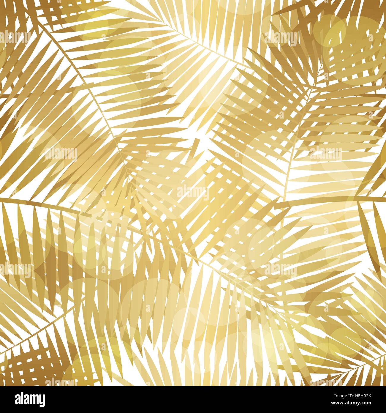 Palm Leaf Seamless Pattern Background Vector Illustration Stock Vector ...