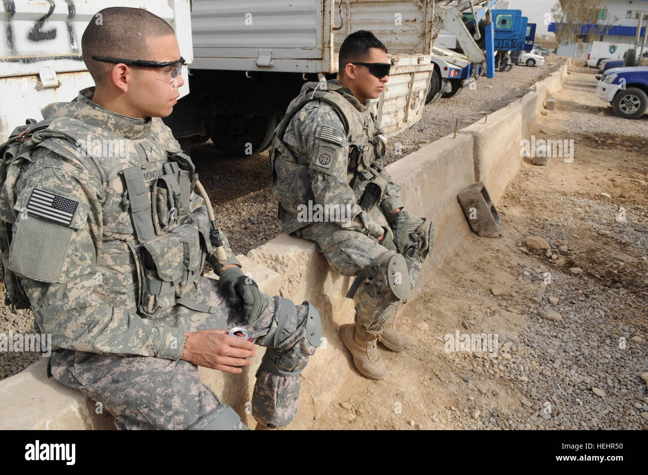 U.S. Army Pvt. Moncluso and Spc. Steven Navarro both of F Company, 2nd ...