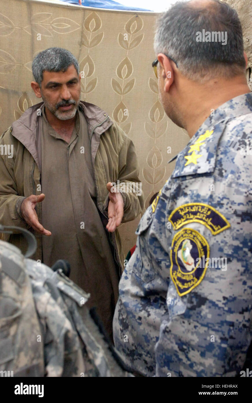 Iraqi Col. Rassoul, commander of the 1st Battalion, 8th National Police ...