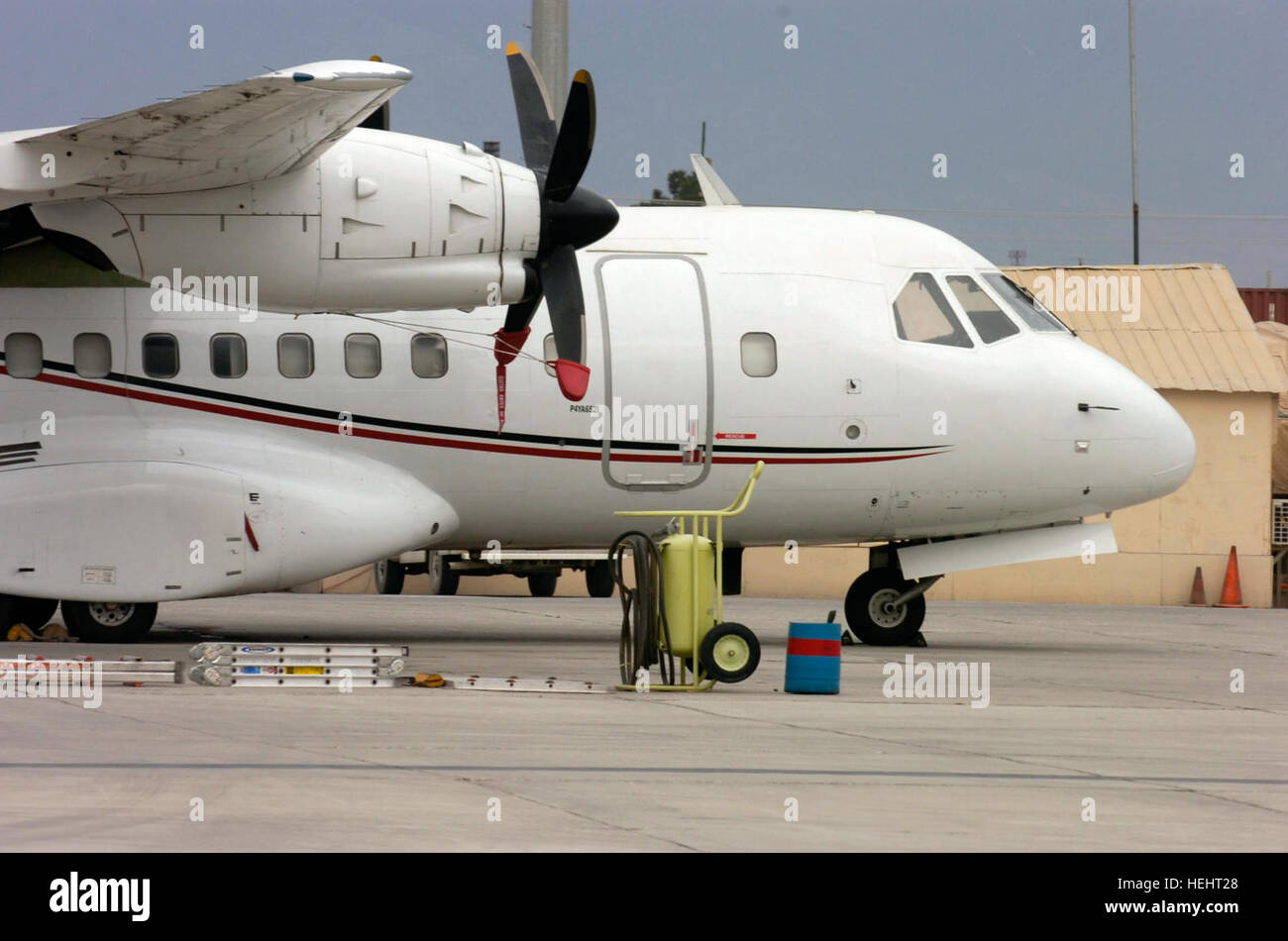 A U.S. Air Force Casa CN-235 with 53rd Movement Control Battalion ...