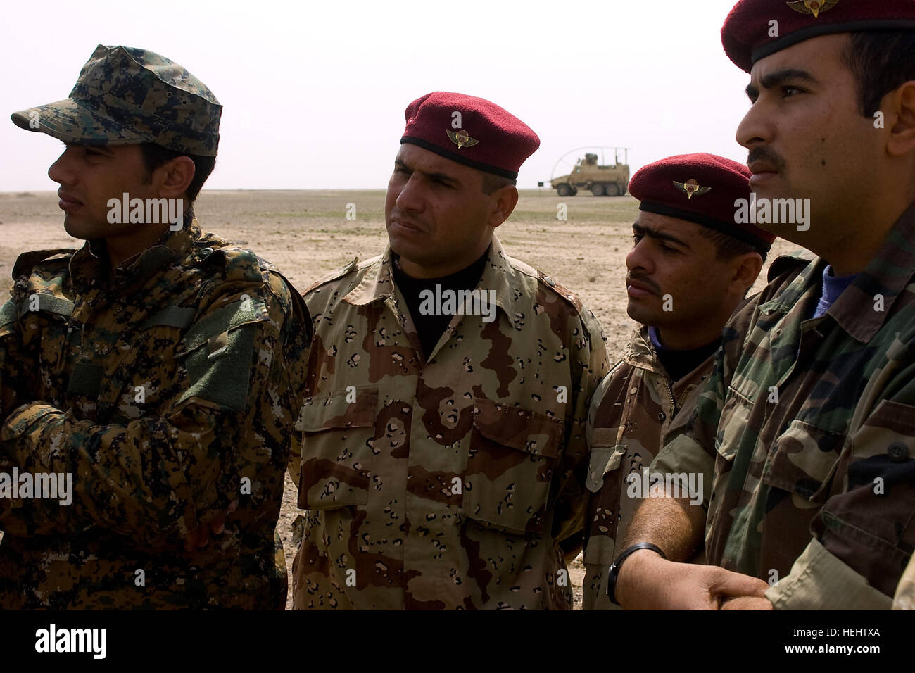 Iraqi soldiers and U.S. Soldiers participate in a combined mortar ...