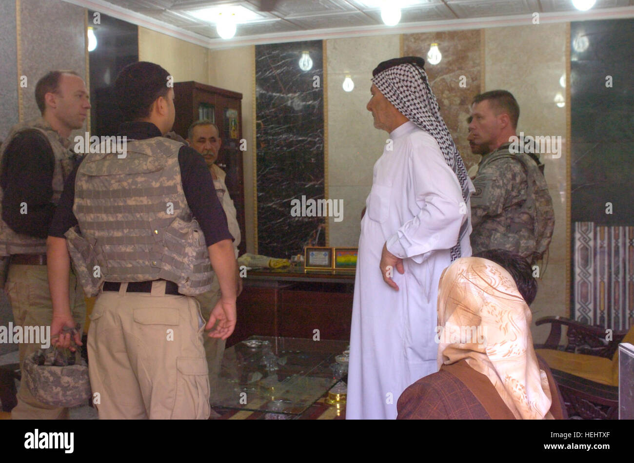 Members of the embedded provincial reconstruction and Lt. Col. Michael ...