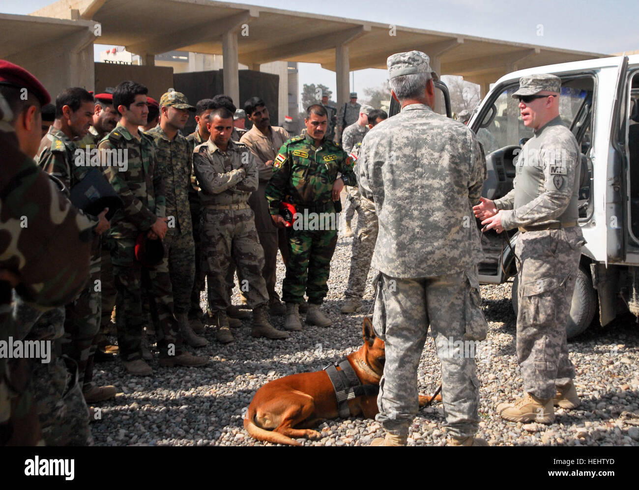 Staff Sgt. Michael Hile, a military working dog handler with the 527th ...