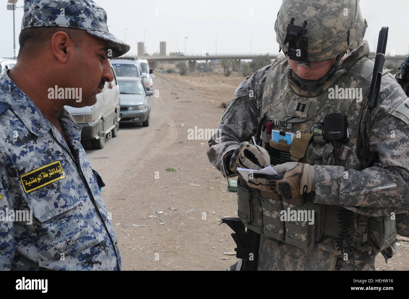 U.S. Army Cpt. Brian England of Brigade Special Troops Battalion, 3rd ...