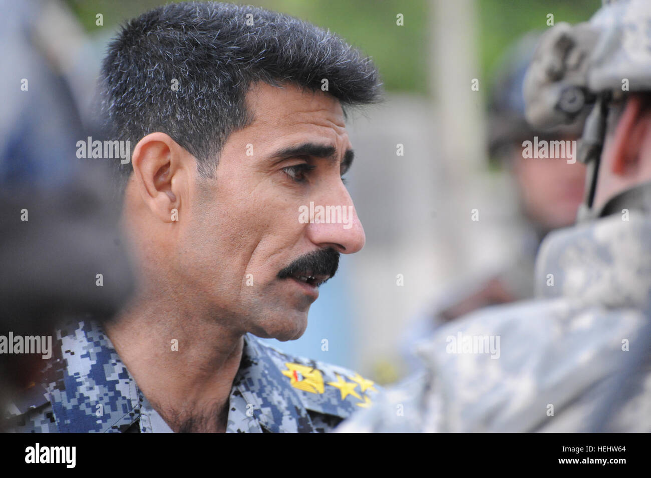 Iraqi national police Brigadier General Ali Ibraheem Dabown, Commander ...