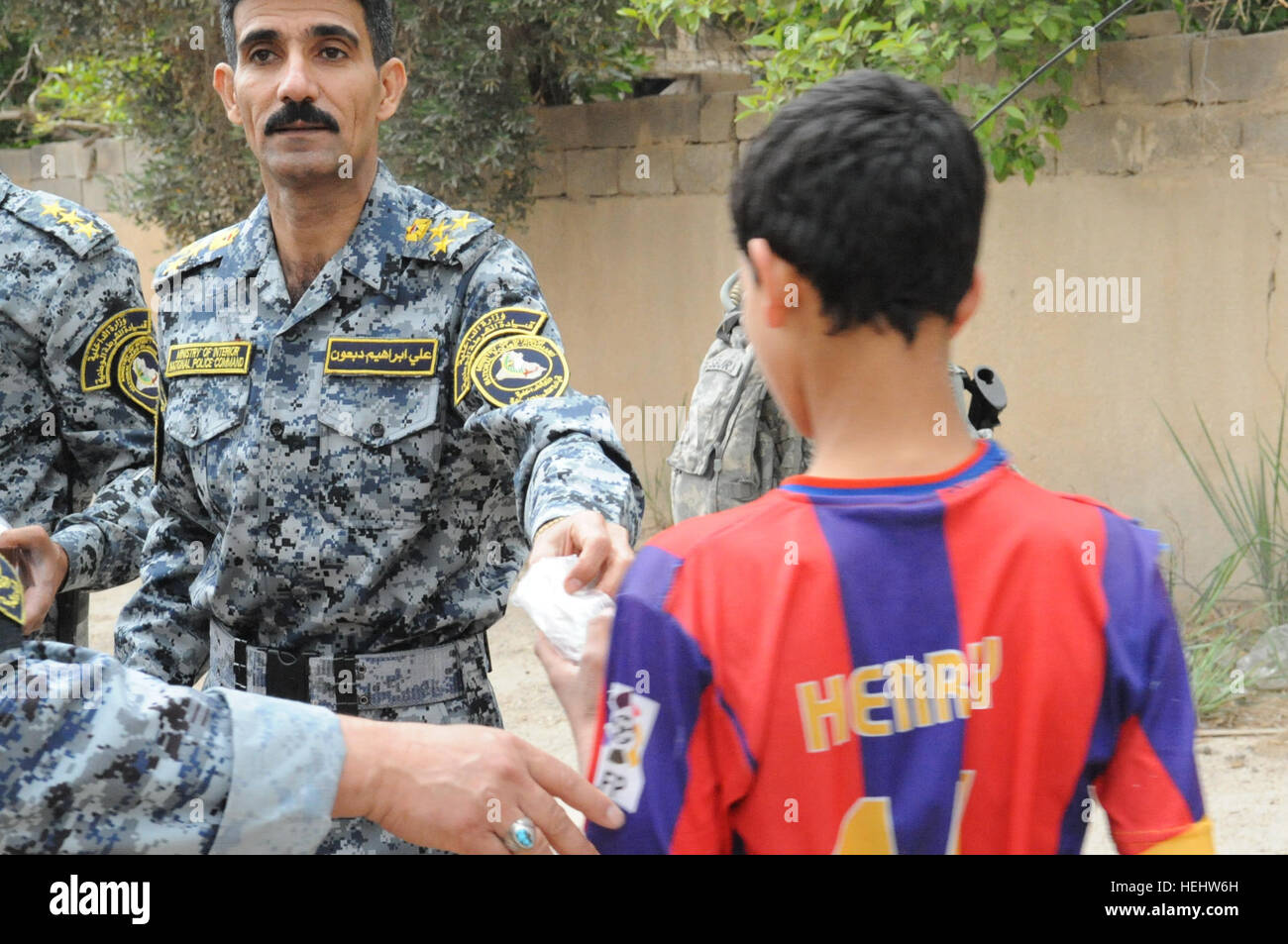 Iraqi national police Brigadier General Ali Ibraheem Dabown, Commander ...