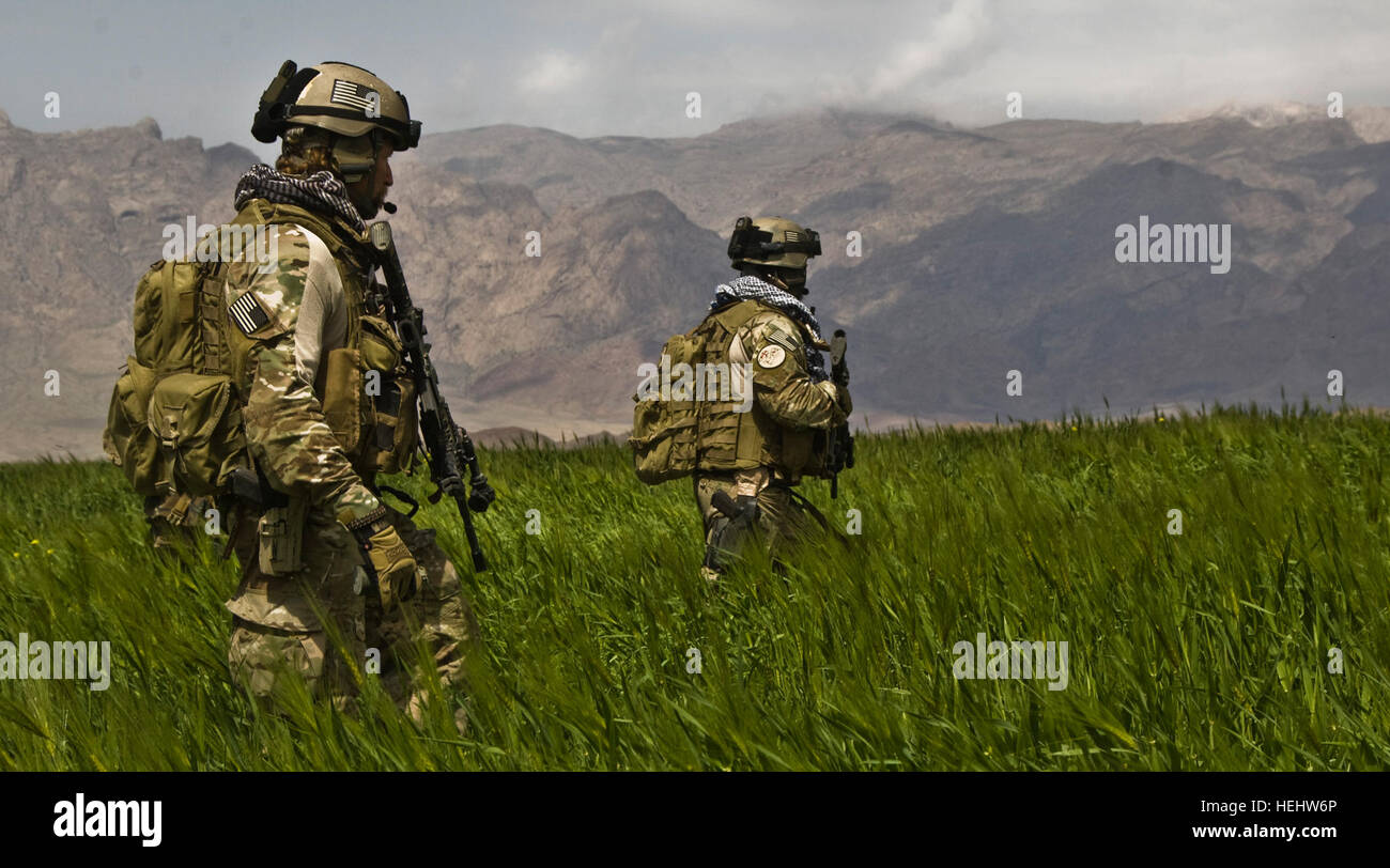 Afghan National Army (ANA) Commandos with the 207th Kandak are on a ...