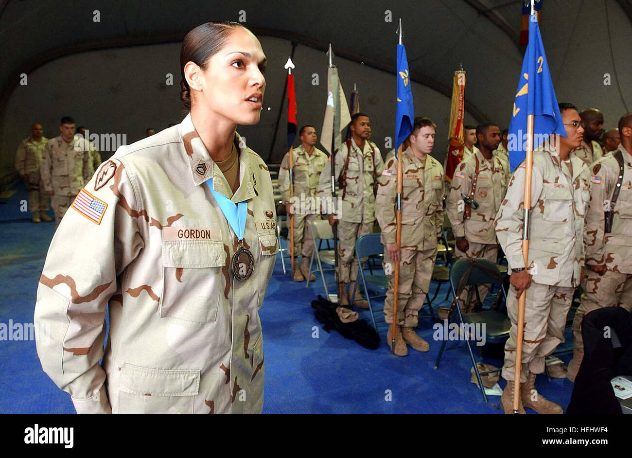 Erika Gordon, 25th MP Co. Kennel master, recites the noncommissioned ...