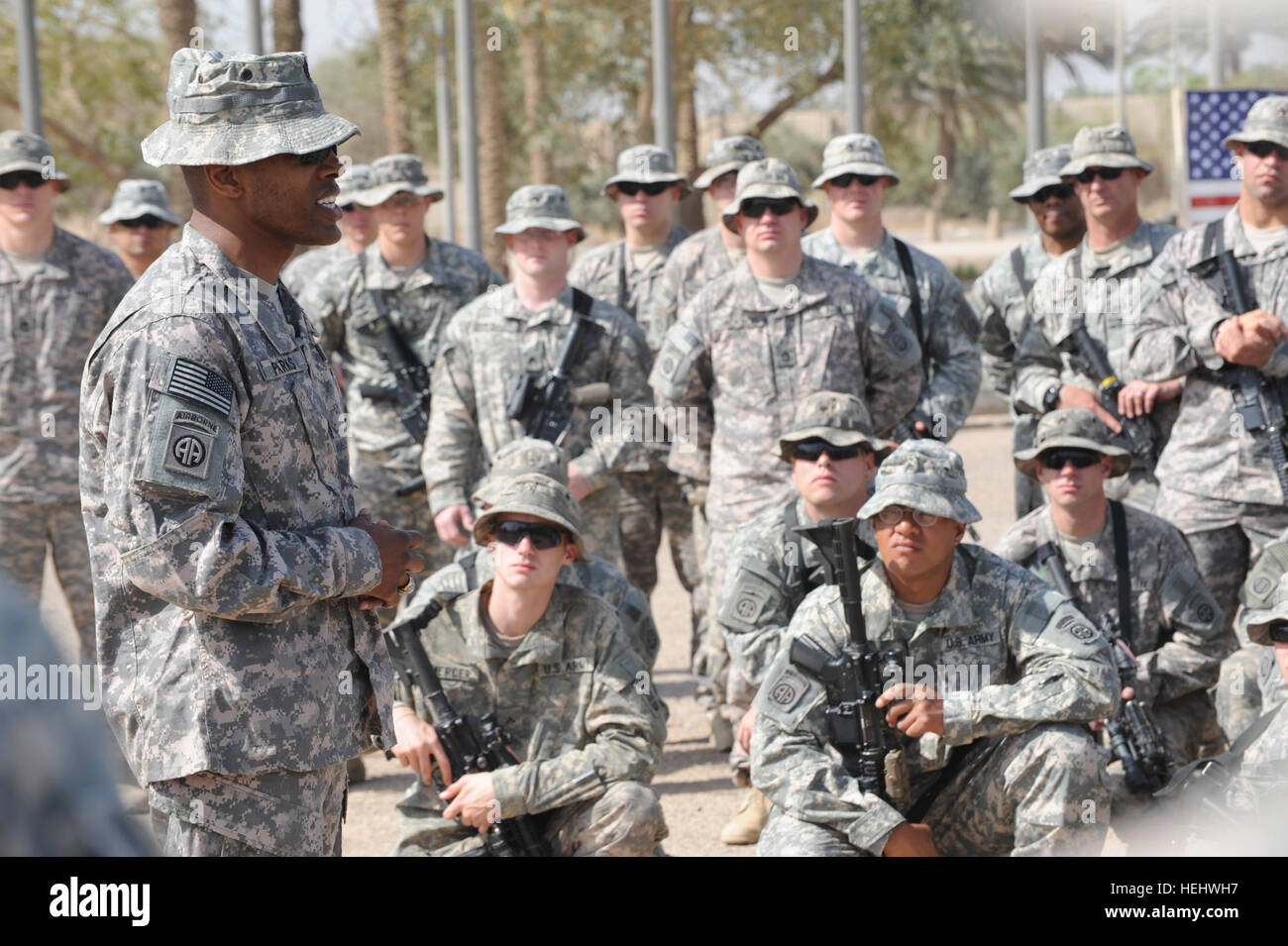 U.S. Army Command Sgt. Maj. King Parks of 3rd Brigade Combat Team, 82nd ...
