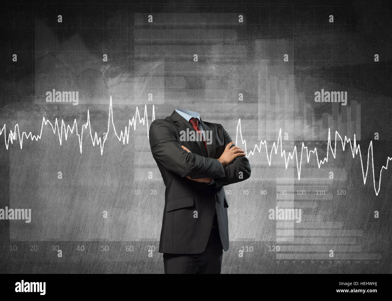 Businessman without head Stock Photo - Alamy