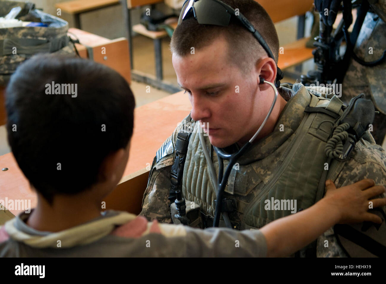 U.S. Army Sgt. Craig Wayman, a combat medic from Fredericksburg, Va ...