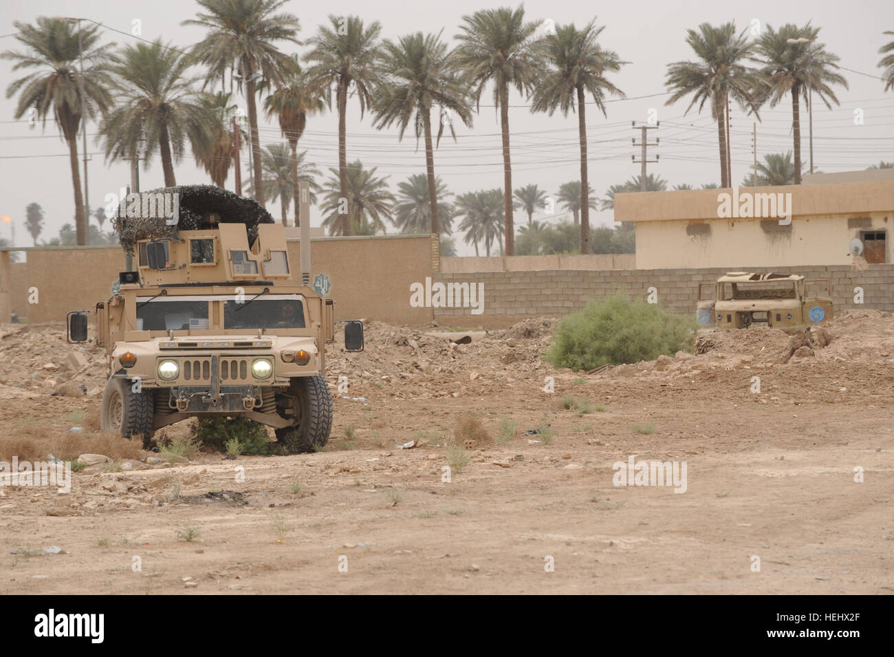 A Humvee of 3rd Brigade Combat Team, 82nd Airborne Division, provides ...