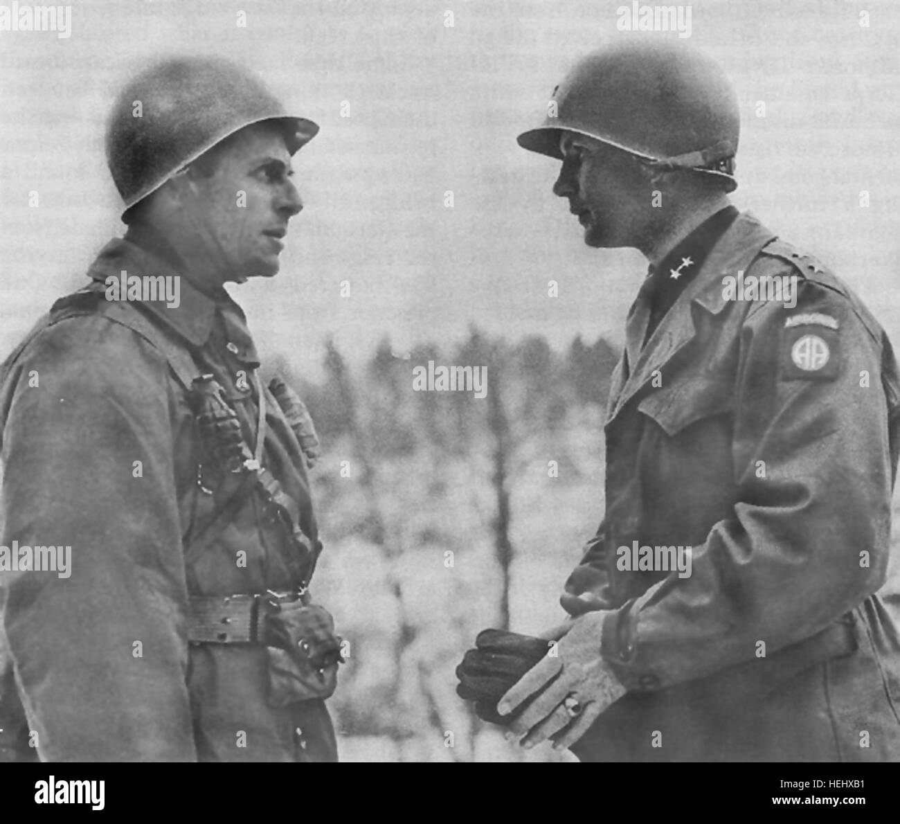 Major-General Ridgway and Major-General Gavin Stock Photo - Alamy