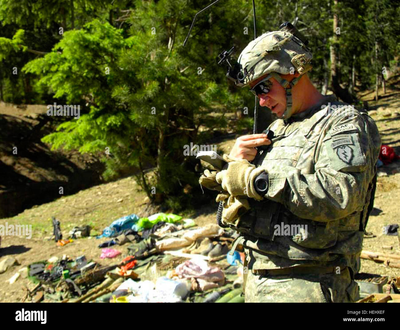 A U.S. Army sergeant from HHC 3-509th Infantry Airborne Division ...