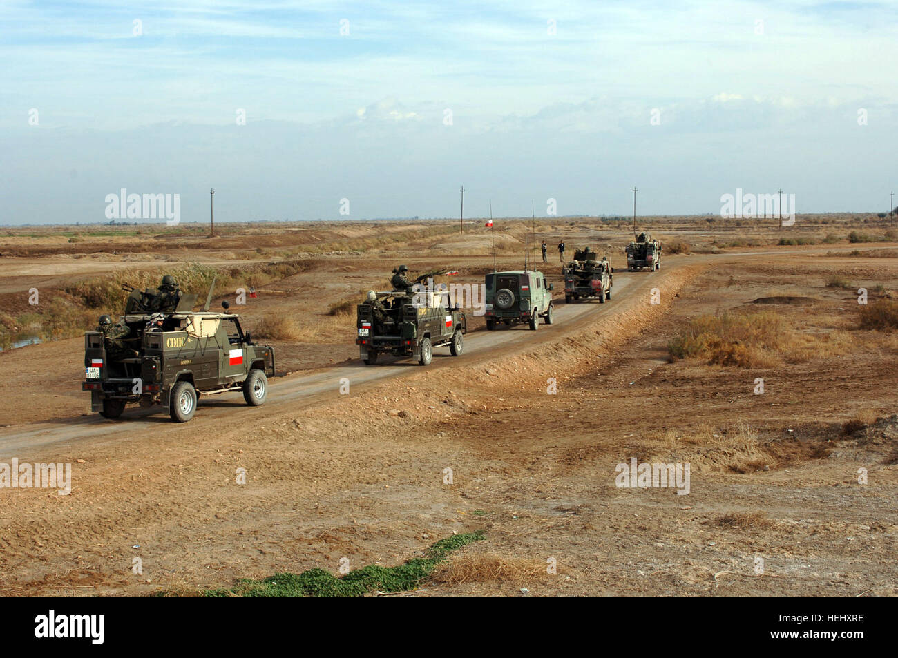 A convoy for the Polish CIMIC group (Civilian Military Cooperation ...