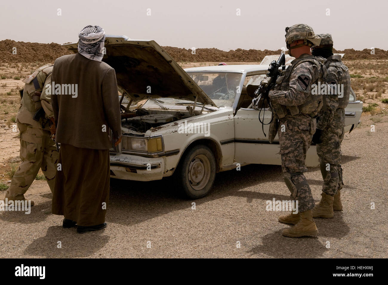 U.S. Army Soldiers from Crazyhorse Troop, 4th Squadron, 9th Cavalry ...