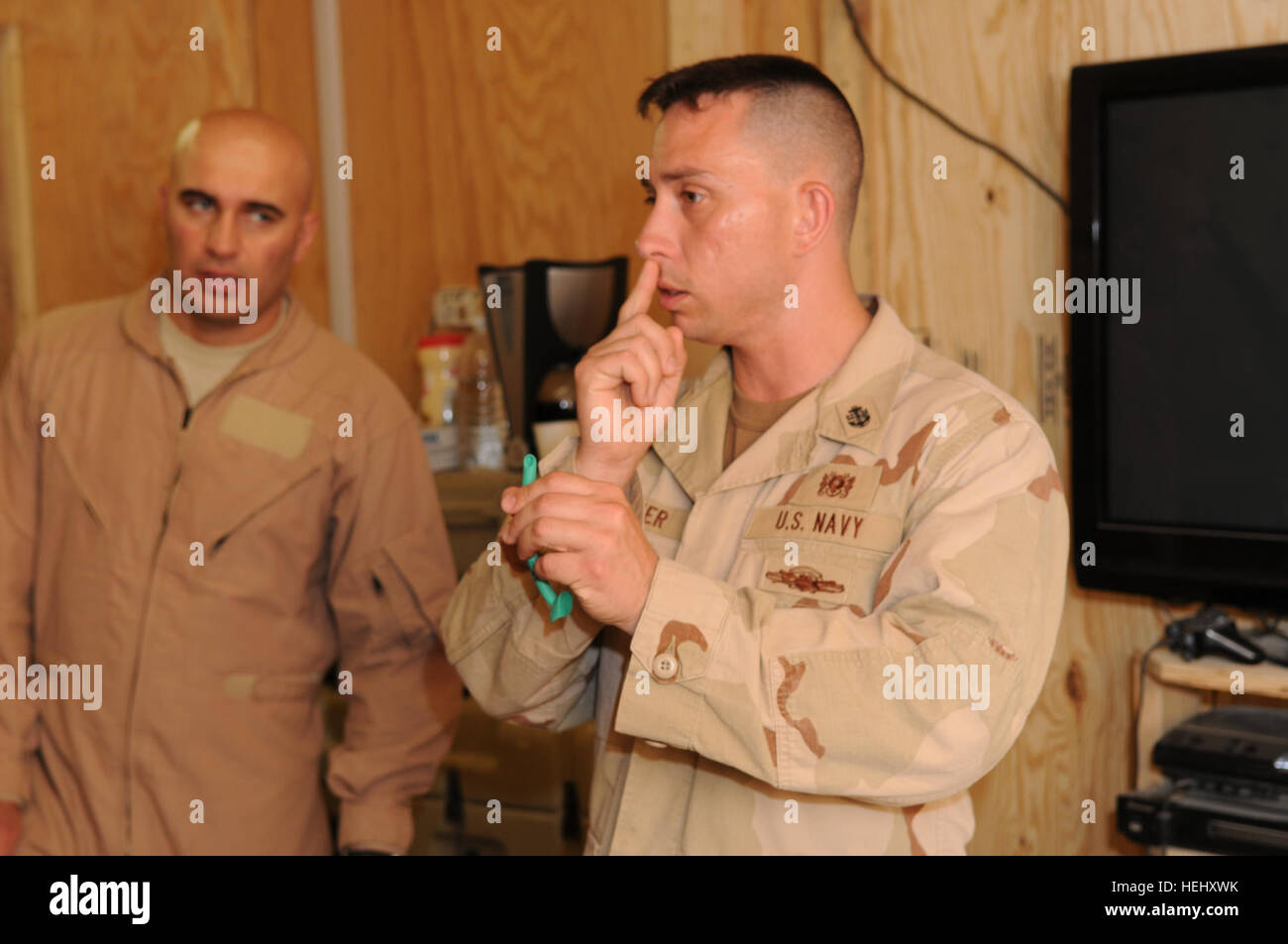 U.S. Navy Chief David Walker from Virginia Beach, Va., a deep sea ...