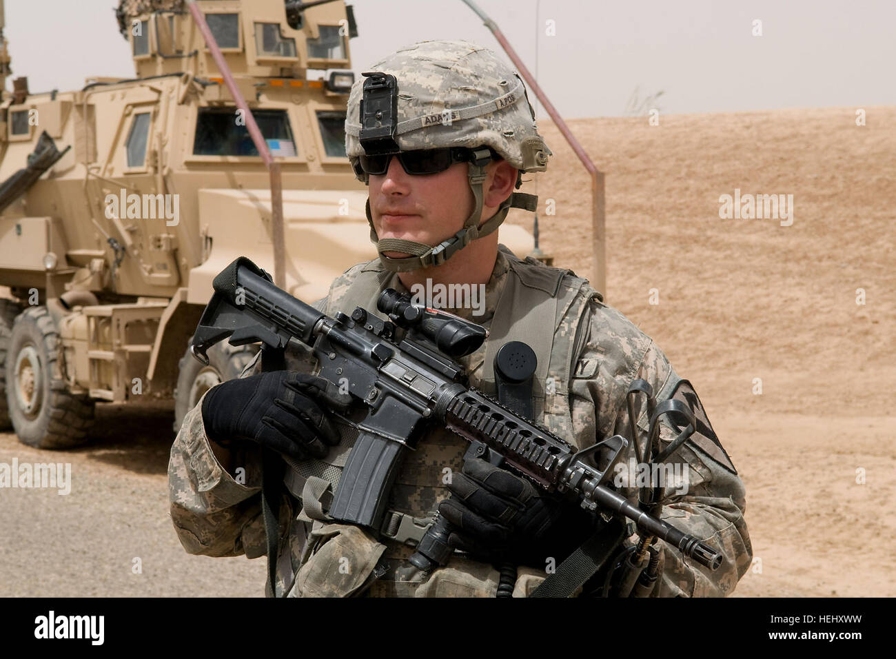 U.S. Army Sgt. Nathaniel Adams, a cavalry scout from Westerville, Ohio ...