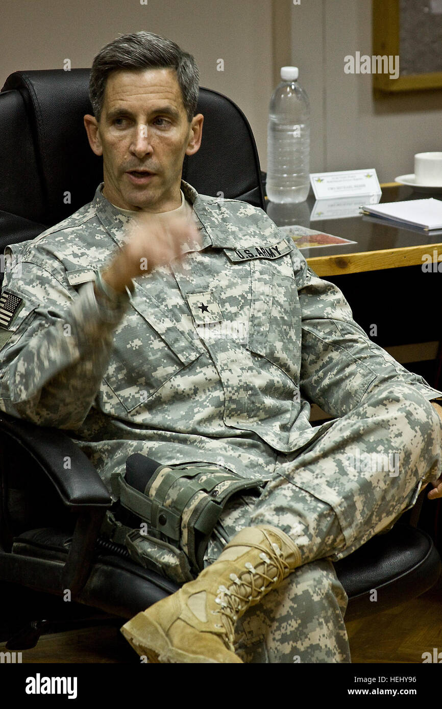 During a visit to Camp Taji, Iraq, June, 8, Brigadier General William ...