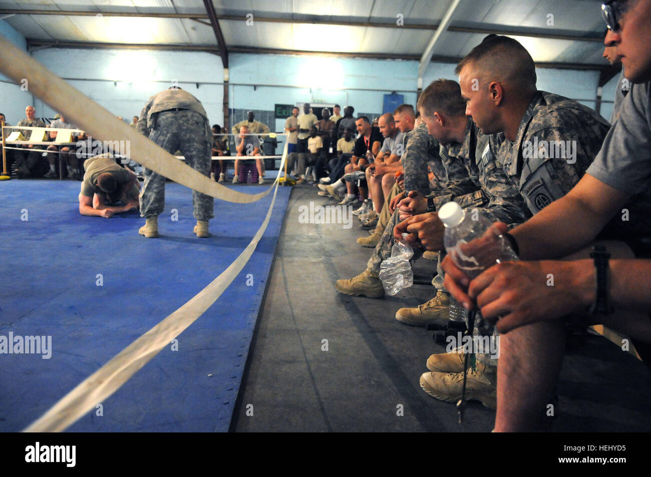 U.S. Soldiers of 3rd Brigade Combat Team, 82nd Airborne Division, watch ...