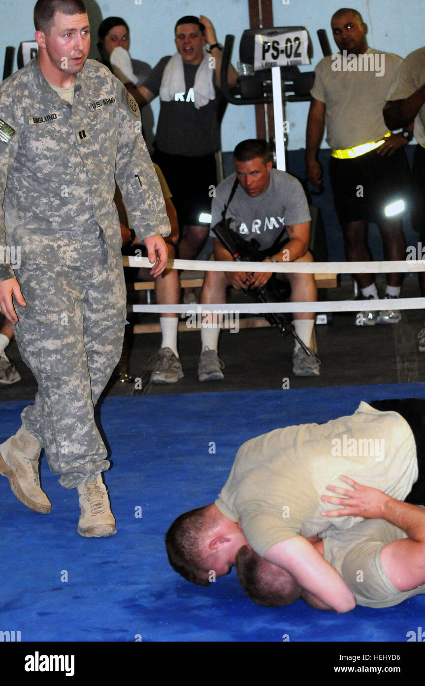 U.S. Army Cpt. Brian Englund, commander of Headquarters and ...