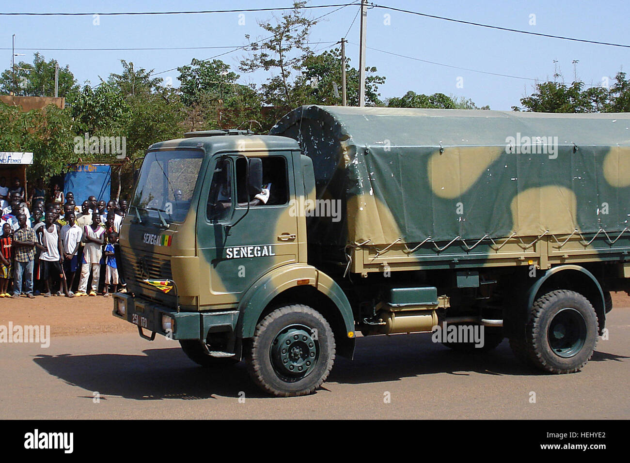 Senegalese Army truck in Burkina Faso Stock Photo - Alamy