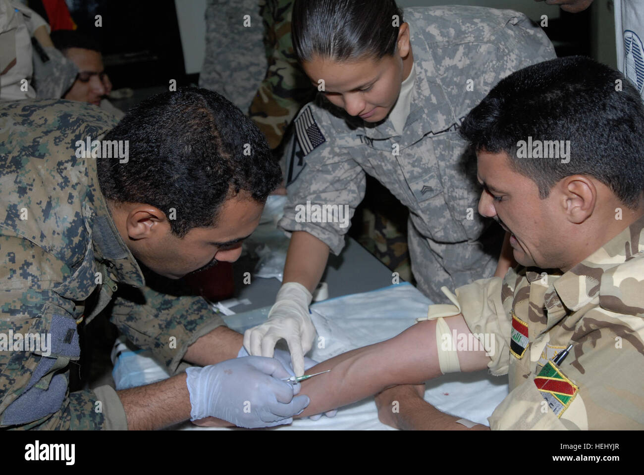 A medic from Headquarters and Headquarters Company, 4/1 Armored ...