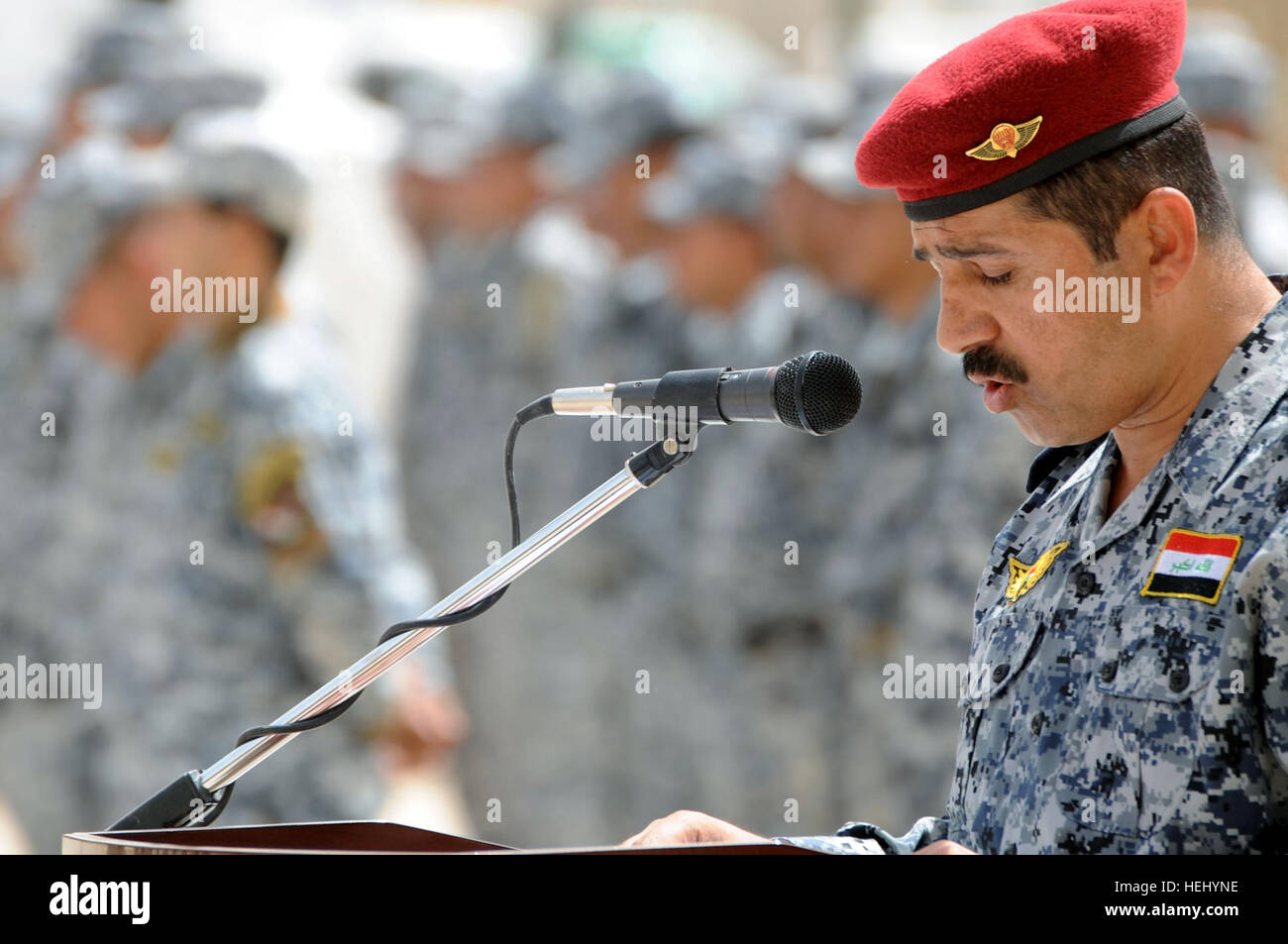 Iraqi national police leadership conducts a transfer of authority ...