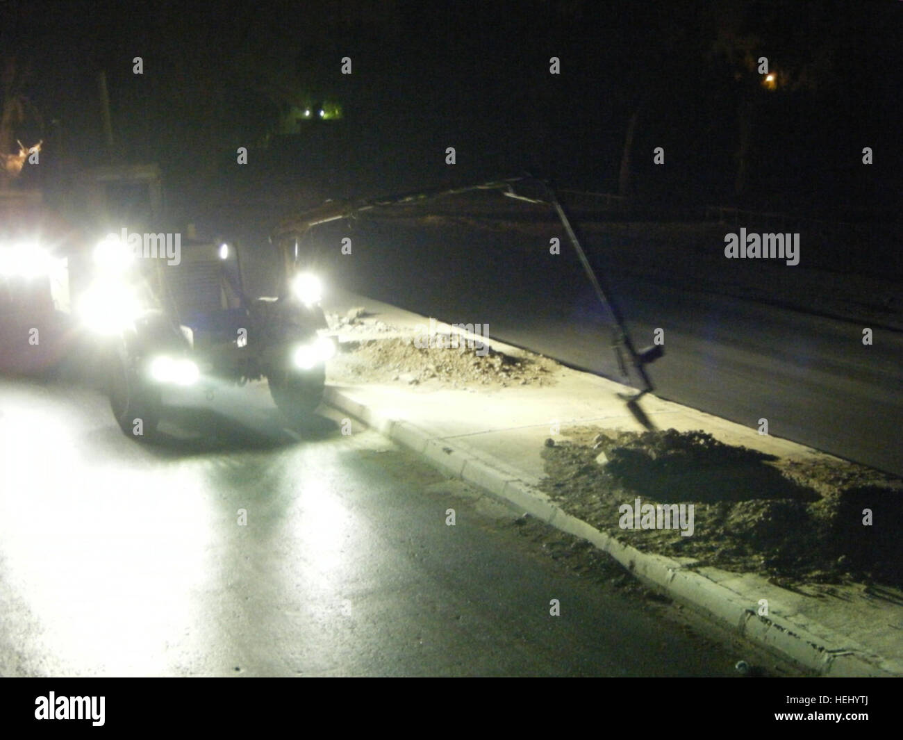 A Husky operator from the 277th Engineer Company, based in San Antonio ...