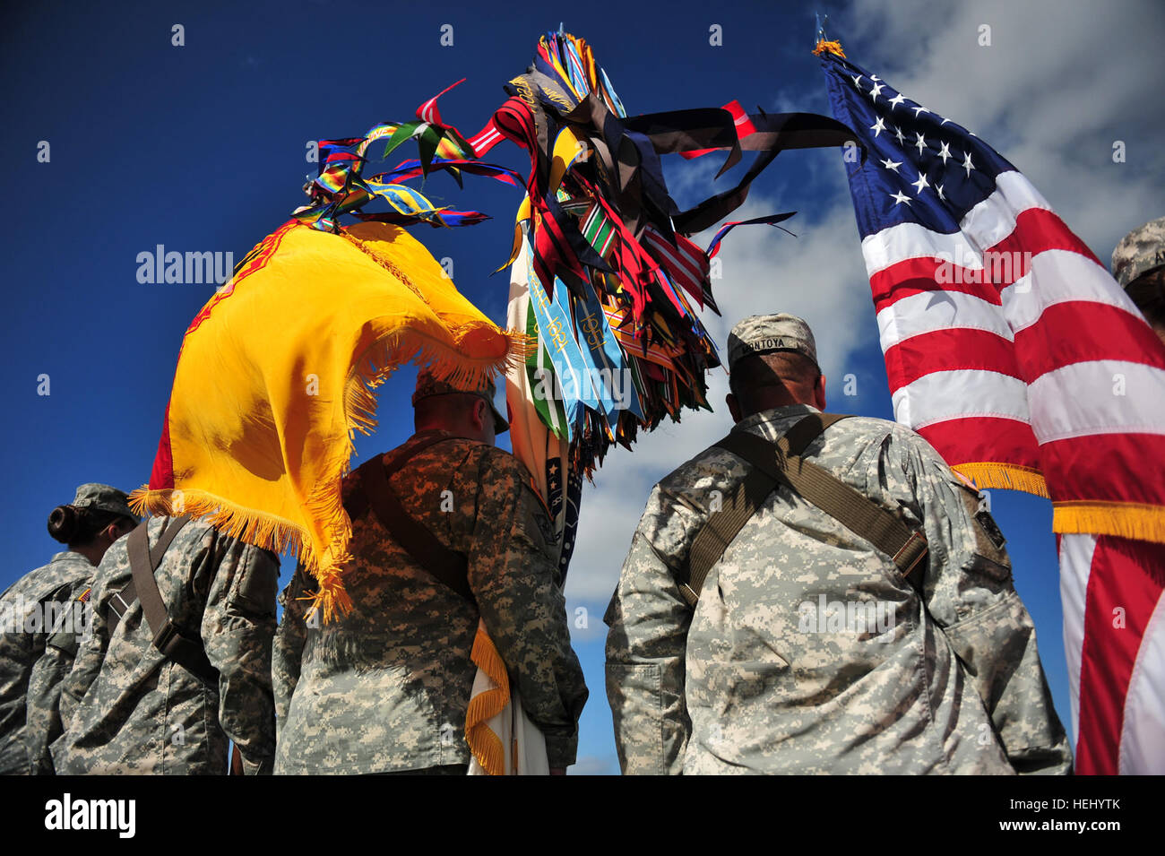 115th Fires Brigade Color Guard stands proud during the brigade's ...