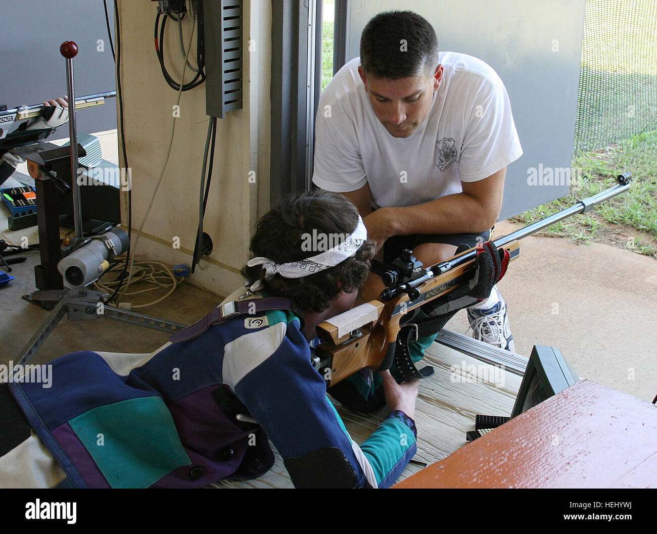FORT BENNING, Ga.--Jordan Turiano, 16, of Bridgewater, New Jersey, gets ...