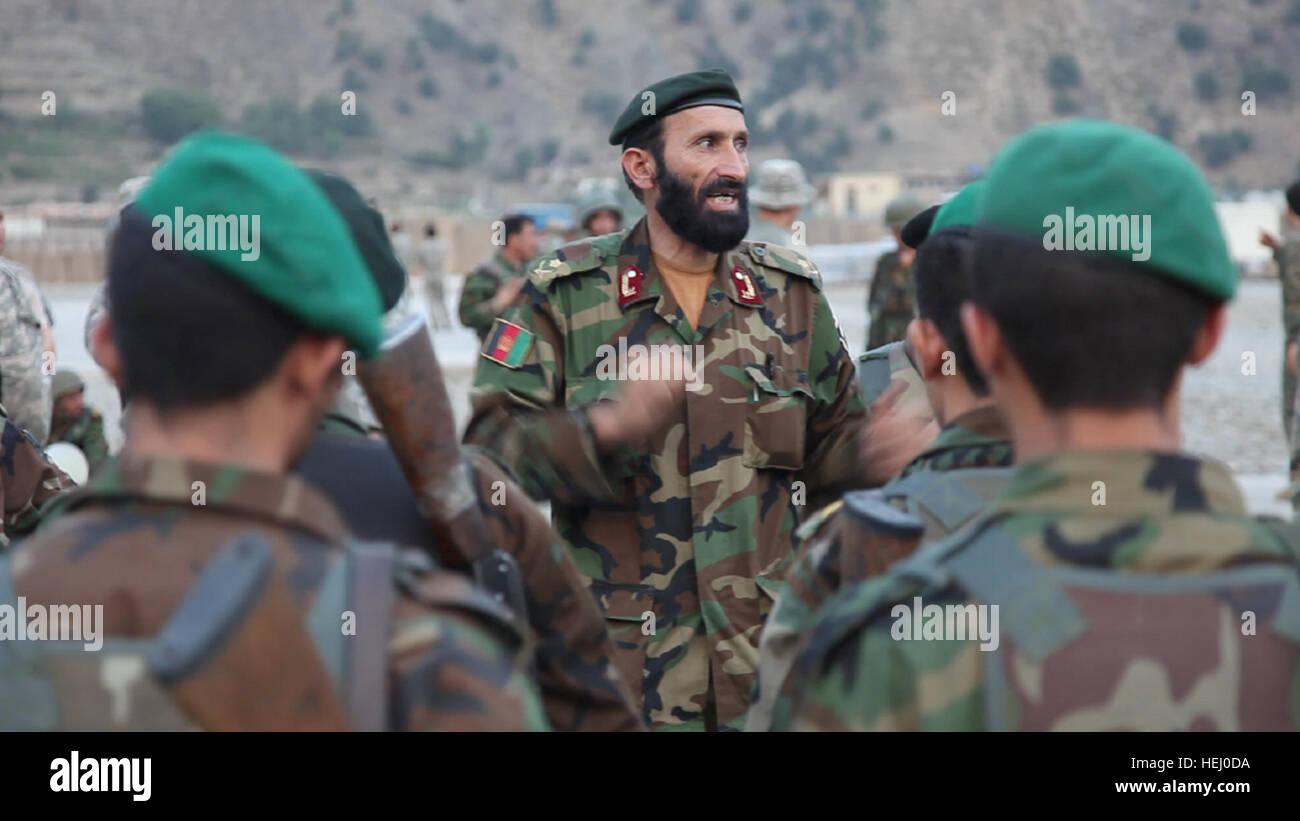 Maj. Tahab, commander of the 6th Kandak unit, from Forward Operating ...