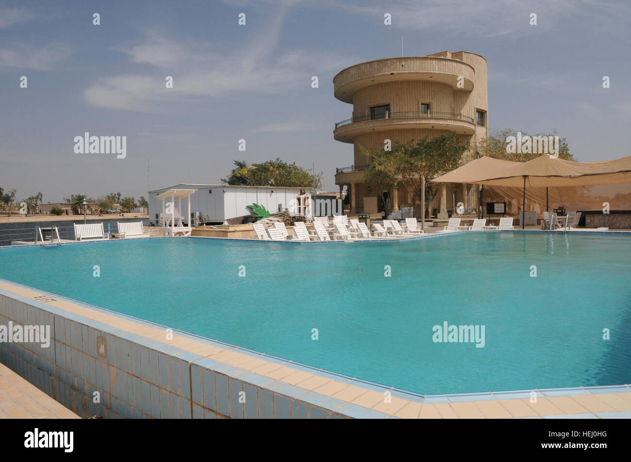 A swimming pool is one of the many amenities awaiting U.S. Soldiers at ...