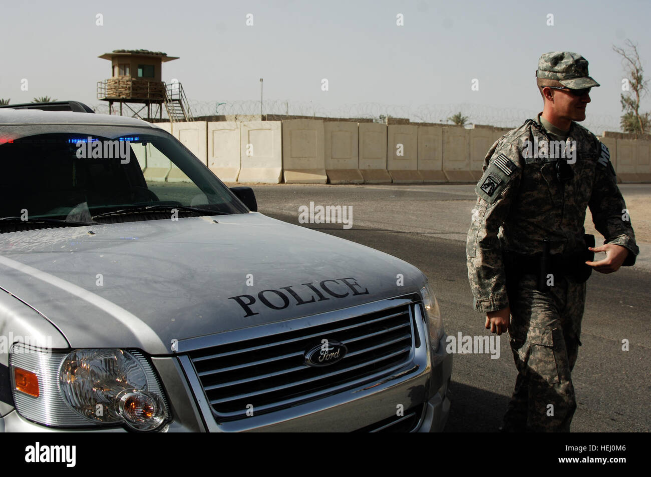 U.S. Army Spc. Shane Rice, from Rudyard, Mont., with the 143rd Military ...
