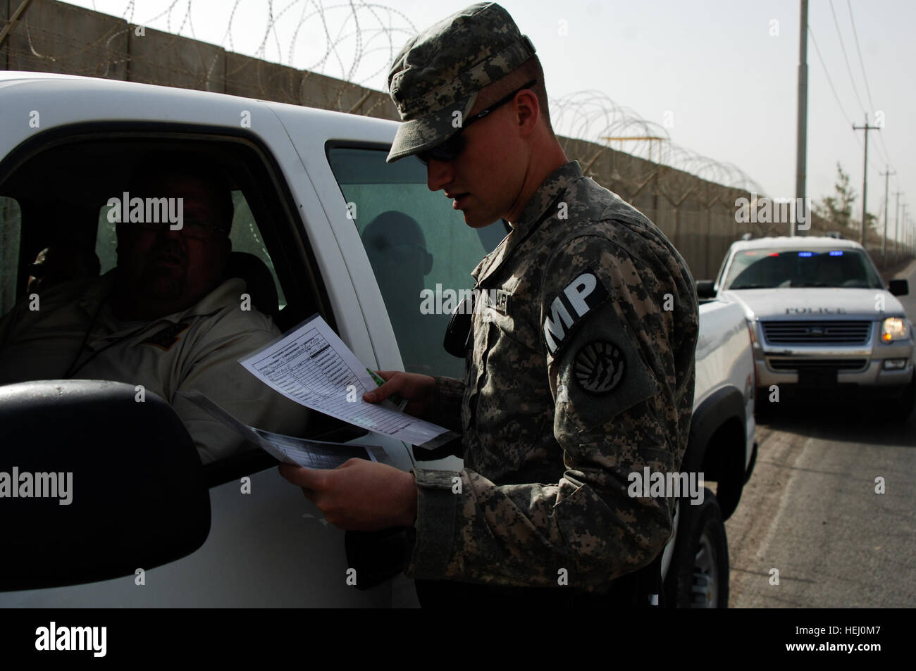 U.S. Army Spc. Shane Rice, from Rudyard, Mont., with the 143rd Military ...