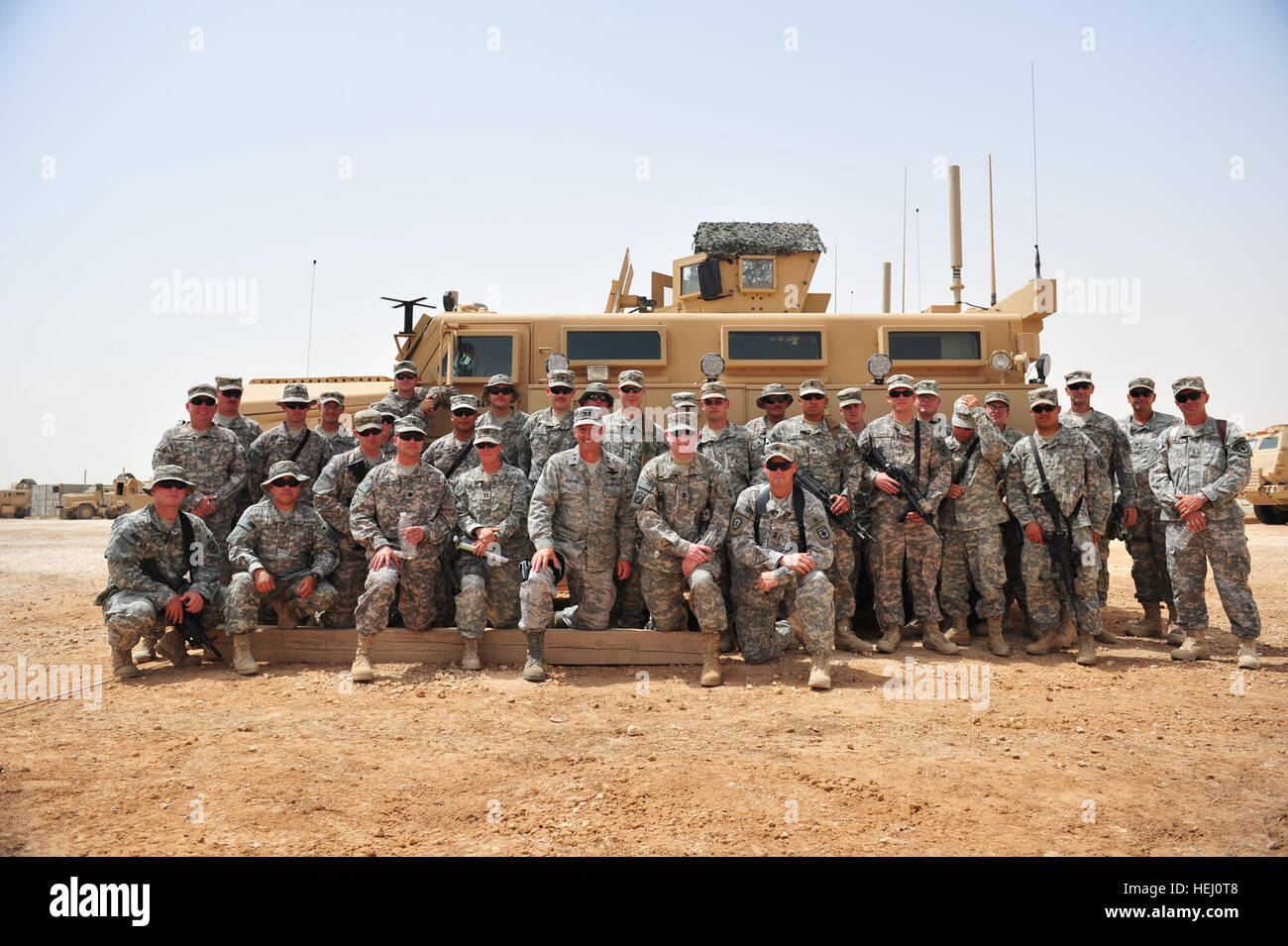 The 188th Forward Support Company Soldiers take a photo with Maj. Gen ...
