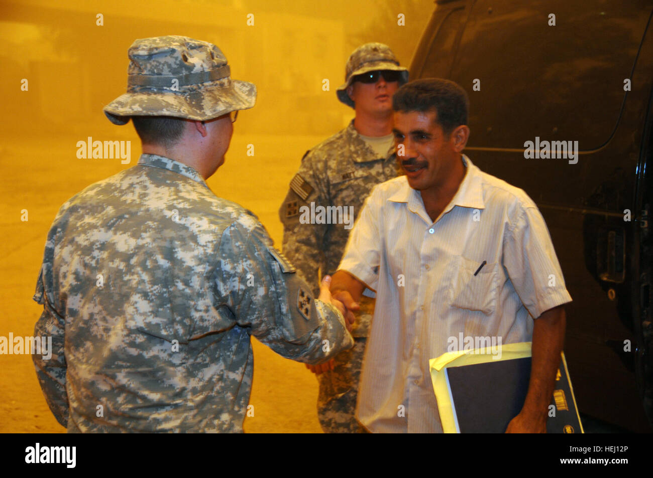 U.S. Soldiers meet with members of the Sons of Iraq at Joint Security ...
